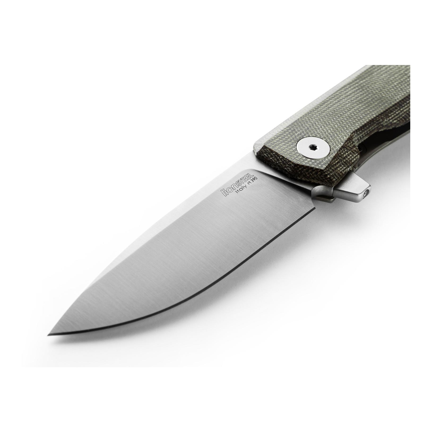 LionSteel Myto M390 - Canvas Olive - Couteau pliant EDC/Gentleman - Olive